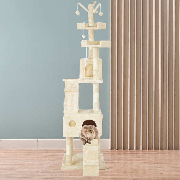 4Paws Cat Tree Scratching Post House Furniture Bed Luxury Plush ...