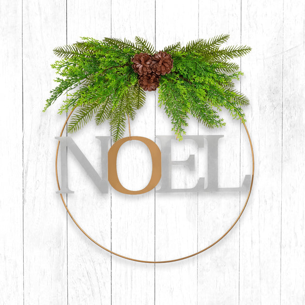 Santa's Helper Noel Christmas Wreath Charming Seasonal Touch 50CM ...