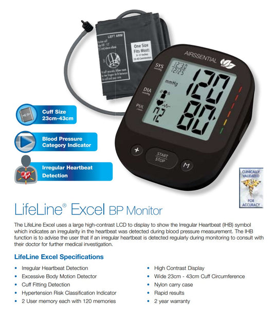 Lifeline Excel Blood Pressure Monitor – MilanoDecor